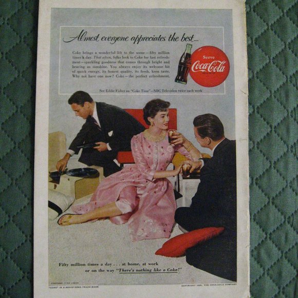 Coca Cola / Eddie Fisher | Accessories | Coca Cola Eddie Fisher Singer ...